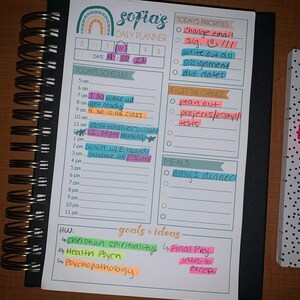 Daily Planner Notepad Personalized Notepad Organization to | Etsy