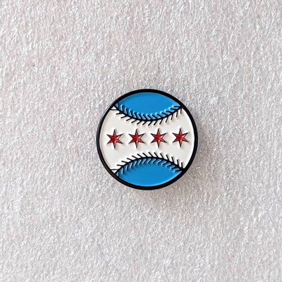 Chicago Flag Enamel Pin Baseball Pin With the Chicago Flag. - Etsy