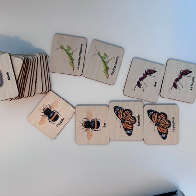 Montessori Wooden Geometric Shapes Matching Cards/ Homeschool ...