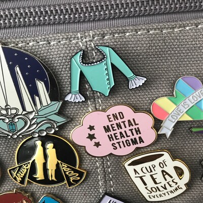 End Mental Health Stigma Enamel Pin / Mental Health Awareness Pin ...
