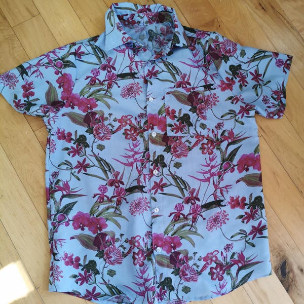 Mens Shirt Sewing Pattern, Mens Short Sleeve Shirt Pattern, Aloha Shirt ...