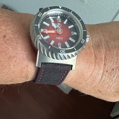 Basque Olive Canvas Watch Strap From 15oz Canvas 20mm 22mm - Etsy