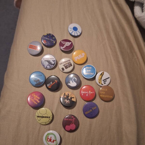 Stereolab Set of Four 25mm (1 Inch) Button Pin Badges, Featuring ...