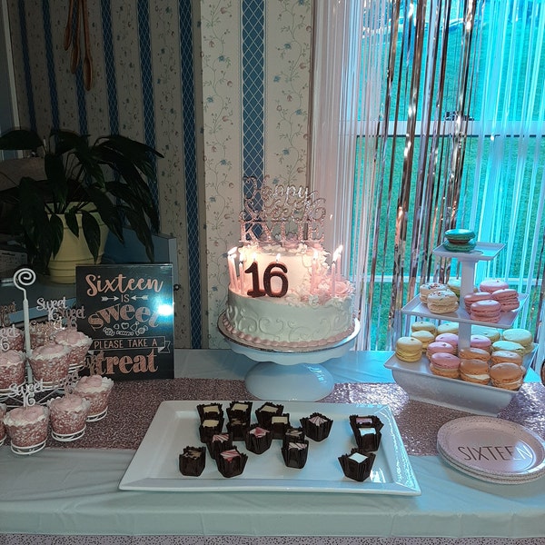Sweet 16 Sign, Sixteen is Sweet Please Take a Treat, Sweet Sixteen ...