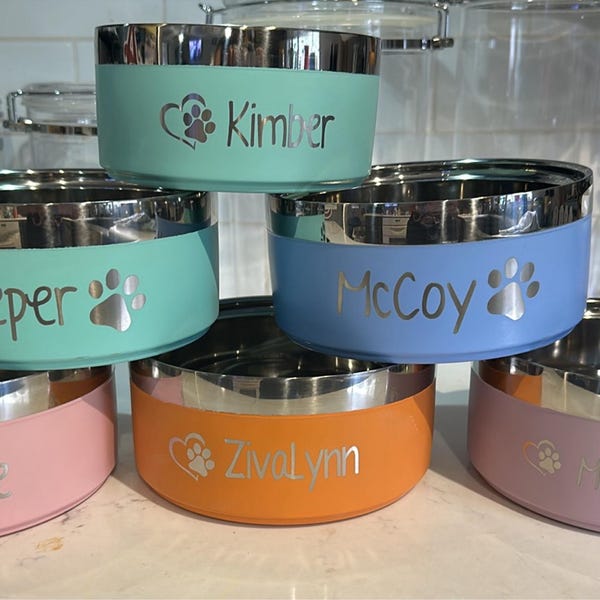 Custom Dog Bowl,personalized Dog Food Bowl With Name,dog Food/water ...