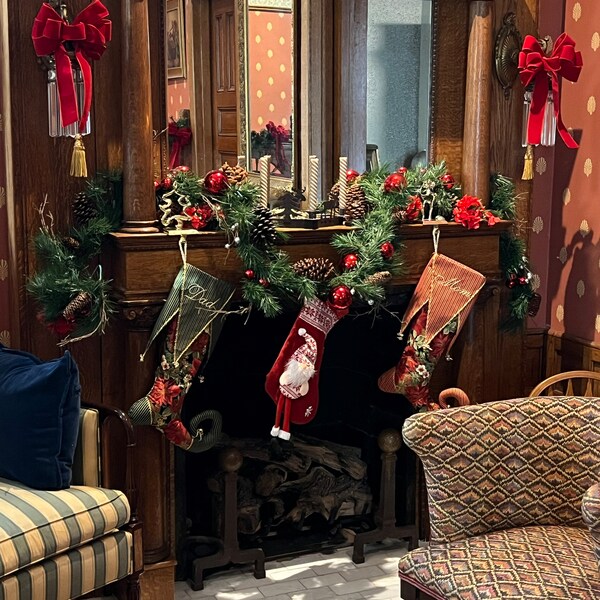 Navy Blue & Gold Brocade Elf Toe Stocking With Gold Trim - Etsy