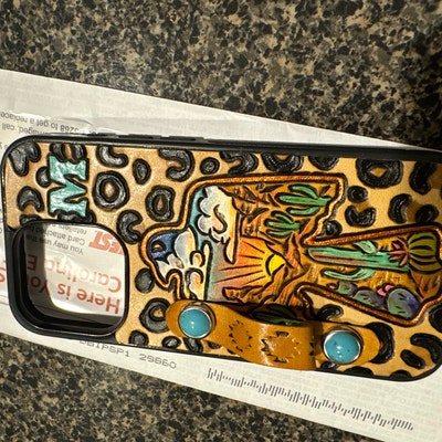 Custom Tooled Leather Native American Headdress Phone Case - Etsy