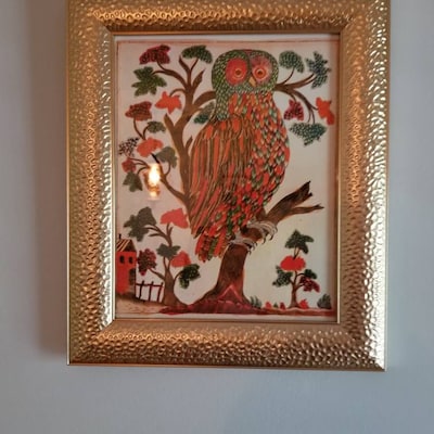 Russian Folk Art Owl Print, Lubok Art, Colorful Antique Owl Art ...