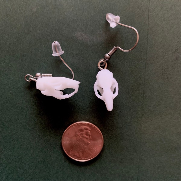 Animal Skull Dangle Earrings | 3D Printed | Mix and Match - Etsy