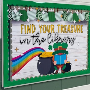 Library Bulletin Board Reading Bulletin Board Spring Bulletin Board ...