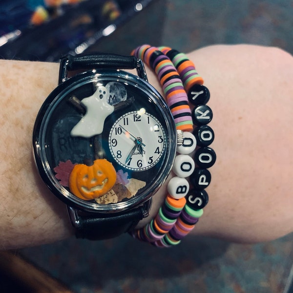 Spooky Halloween Watch With or Without Bats, Glow-in-the-dark Pumpkin ...