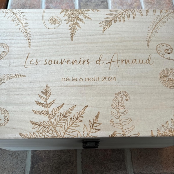 Large Personalised Engraved Wooden Wedding Keepsake Memory Box With ...