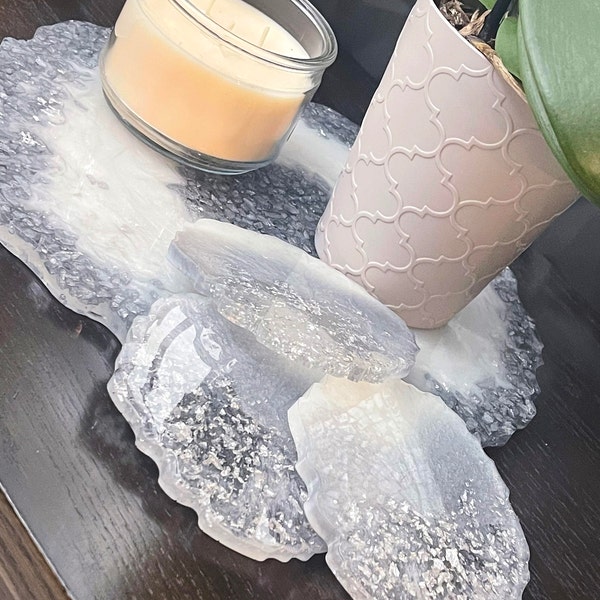 Resin Tray / Green Resin Tray / Emerald Green Resin Tray / Decorative ...