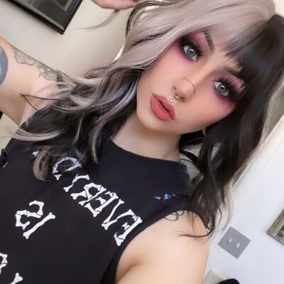 Ice Blue Mullet Wig With Bangs, Light Blue Irregular Length Wig, Men's ...