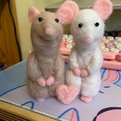 Needle Felting Kit Mouse Learn to Make TWO Cute Mice. Craft Kits for ...