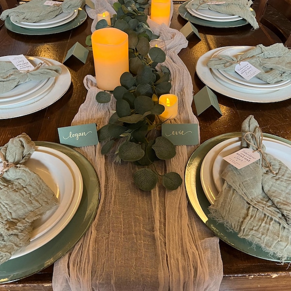 Sage Eucalyptus Greenery Table Runner Table Garland Wedding Flowers ...