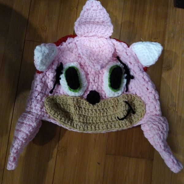 Amy Rose Inspired Crochet Hat - Etsy