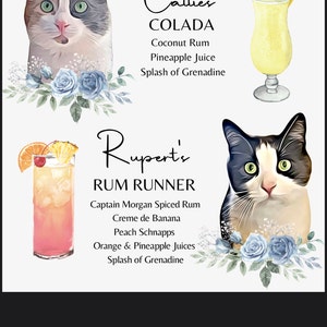 Wedding Pet Bar Sign Bar Menu With Signature Drinks Bar Menu - Etsy