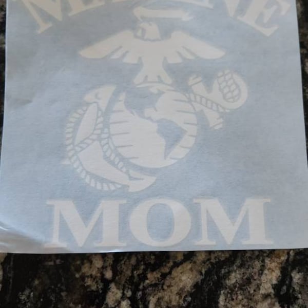 Marine Mom Vinyl Car Decal, EGA Logo, Eagle Globe Anchor, US Marine ...
