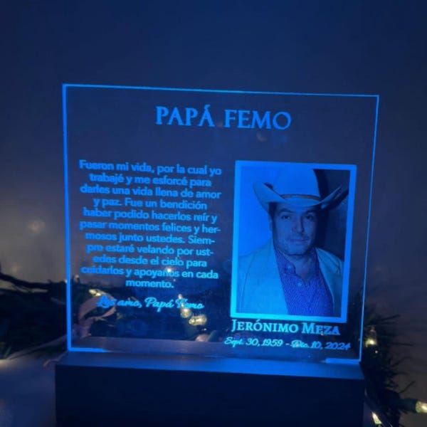 Personalized Photo Plaque for Husband/boyfriend in Spanish, Regalo Para ...