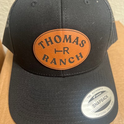 Custom Logo Leather Patch Hat Leatherette Trucker Baseball Cap Baseball ...