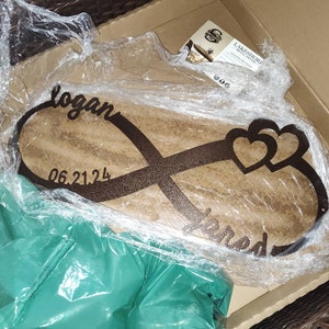 Personalized Wedding Gift for Couple Custom Infinity Sign Wedding Date ...