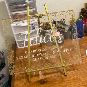 Graduation Sign Clear Acrylic Graduation Sign Custom Grad Sign Custom ...