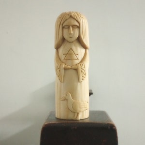 KOLYADA God Wooden Statue Slavic Gods Kolyada Pagan Goddess Wooden Hand ...