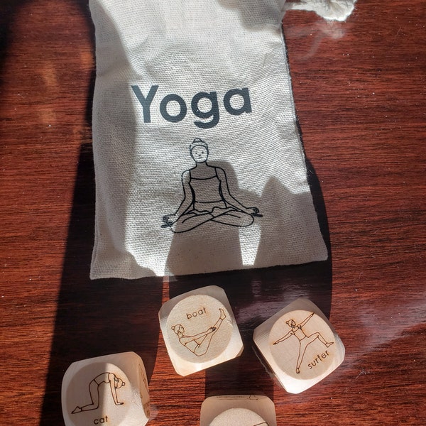 Yoga Game - Kids Yoga Dice Wood Game - Children's Yoga Poses ...