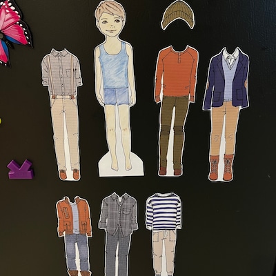 Winter Wardrobe-printable Paper Doll-digital Paper Doll-winter Clothes ...