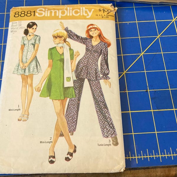 B36 1970s Vintage Sewing Pattern Simplicity 5612 5029 8775 8830 6560 ...