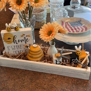 Black and White Farmhouse Tiered Tray Decor Set//farmhouse Decor// Rae ...