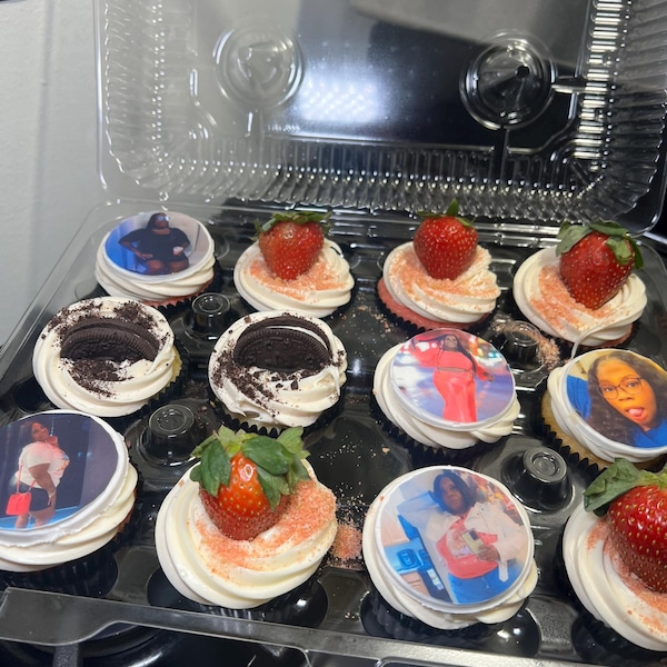 CUSTOM Edible Image Topper Birthday Icing Cupcake Favors Decoration ...