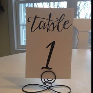 10 Large Wire Infinity Bow Table Number Holders, Black, Gold and Silver ...