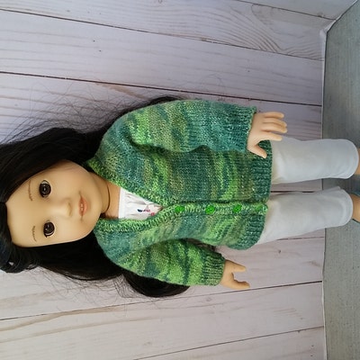 Libby Boyfriend Cardigan Knitting Pattern for 18 Dolls - Etsy