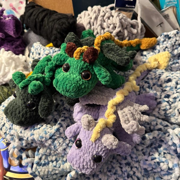 Dragon Crochet Pattern, Pdf Download English and German, Linus the ...