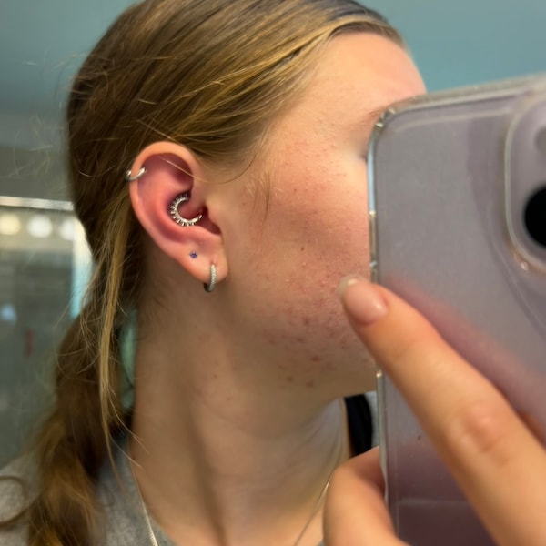 16G Gold Sunburst Daith Jewelry | Cute Daith Earring Clicker | Daith ...