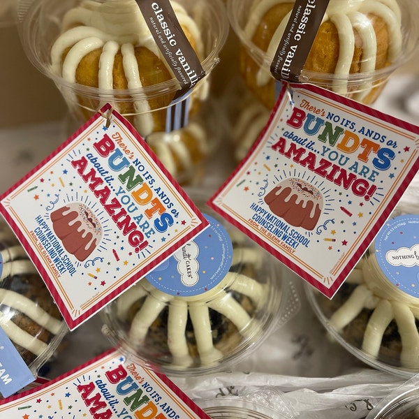 Bundt Cake Tag Printable Teacher Appreciation Bundt Cake Gift Tag ...