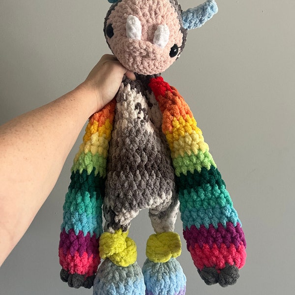 Big + Little Maven Monster Knotted Lovey — Crochet Monster PATTERN - Etsy