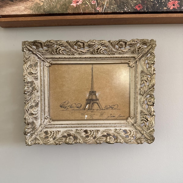 Antique Floral Plaster Picture Frame - Gold Colored - Victorian Frame ...