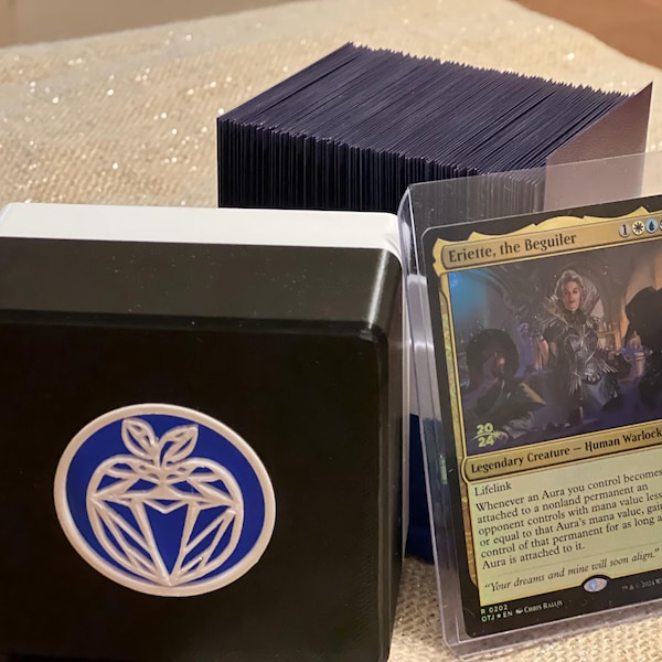 MTG Commander Sized Deck Box W Toploader Slot and Dice Compartment Tray ...