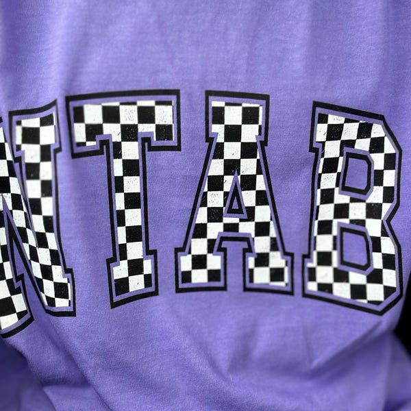 Custom Checkered Football Shirt COMFORT COLORS® Retro Game Day Football ...