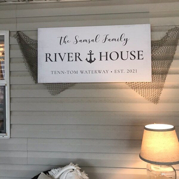 Custom River Signs | Welcome to the River House Sign | River House ...