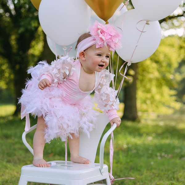 Long Sleeves Glitter Iridescent Fuchsia Round Neck Baby Girl Bodysuit ...