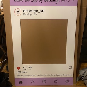 Personalized Selfie Frame, Instagram Frame, Printed, Photo Booth Prop ...