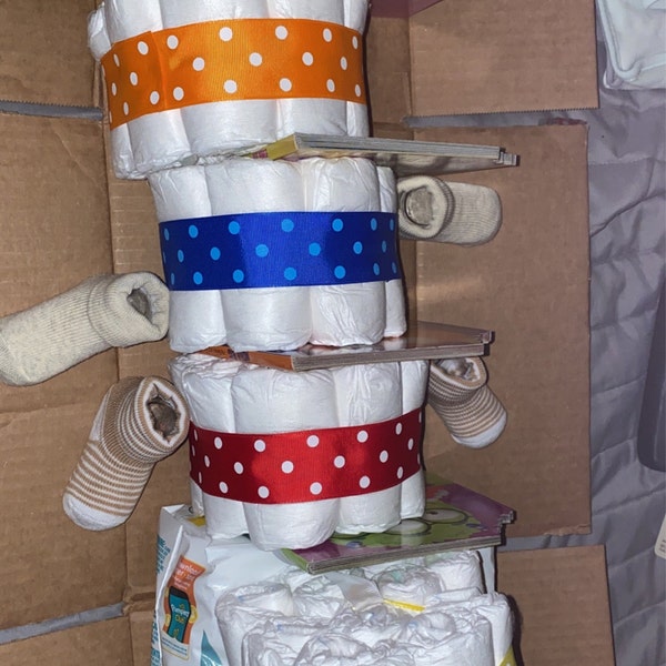 Book Diaper Cake - Caterpillar Diaper Cake - Diaper Cake - Book Baby ...