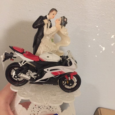 RED Bike Motorcycle Wedding Cake Topper YAMAHA Field - Etsy