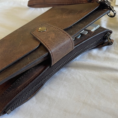 Crossbody Phone Wallet, Chic Leather Wallet for Women With Phone ...