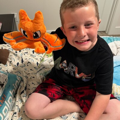 ITH Blue Dragon Sea Slug Plush Embroidery Pattern Adorable Blue ...