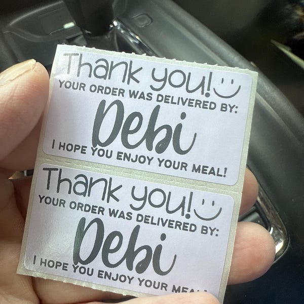 Personalized Delivery Driver Stickers • Doordash and Ubereats Driver ...